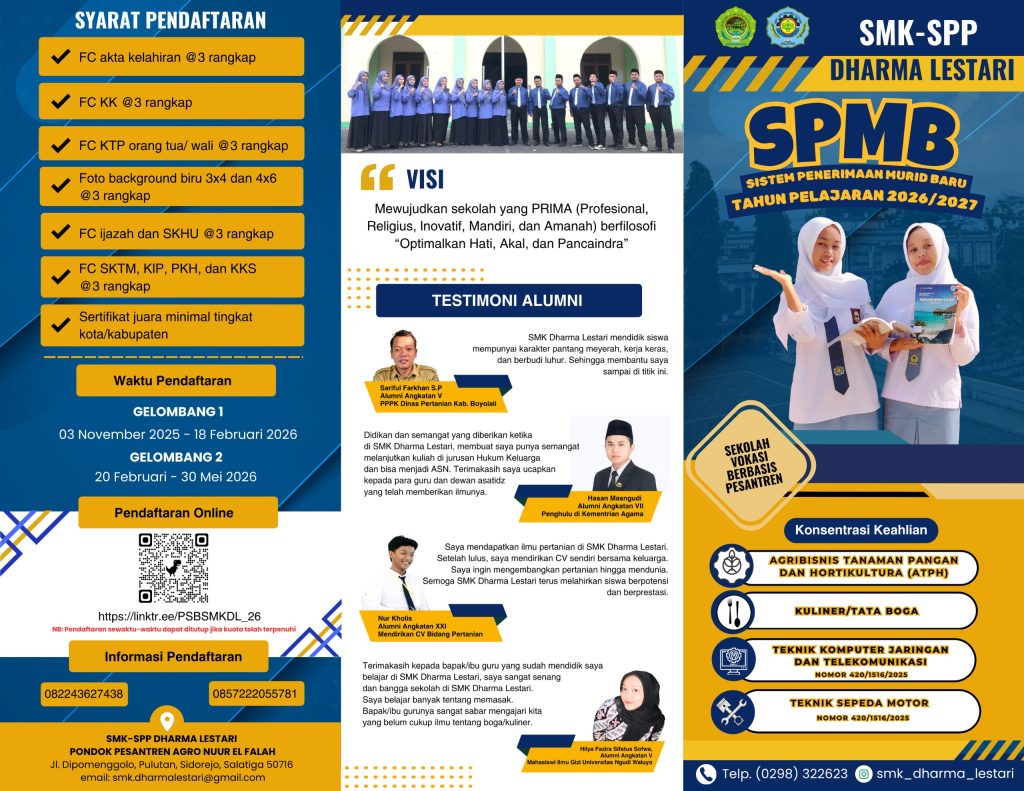 SMK SPP Dharma Lestari - Pondok Pesantren Agro Nuur El-Falah